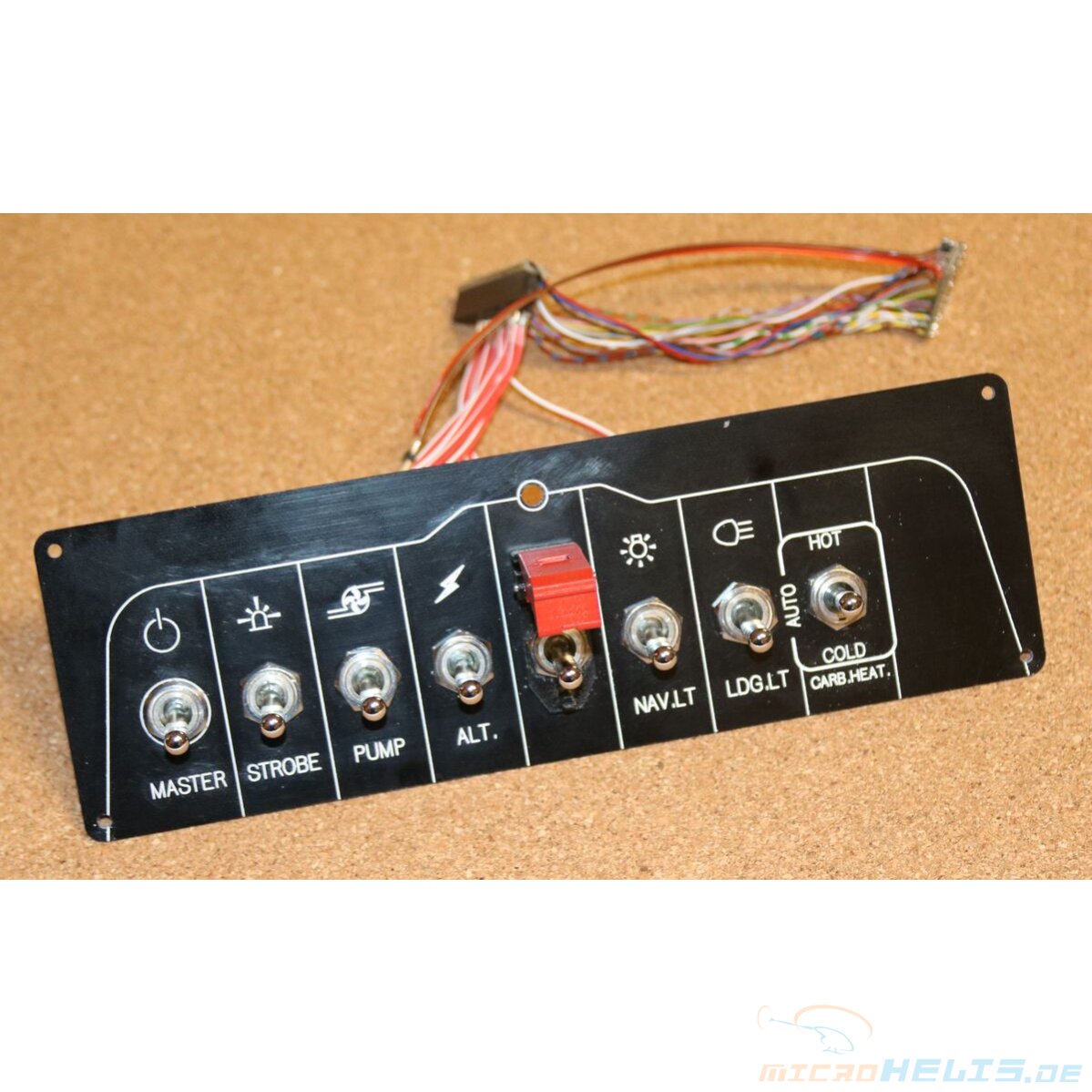 Panel with 8 switches + cover